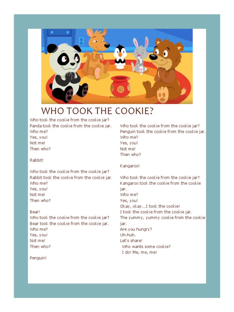 Who Took The Cookie | PDF