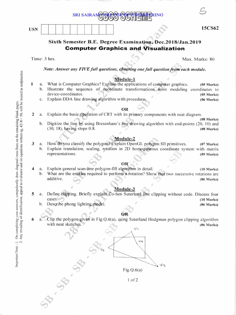Computer Graphics and Visualization | PDF | 2 D Computer Graphics ...