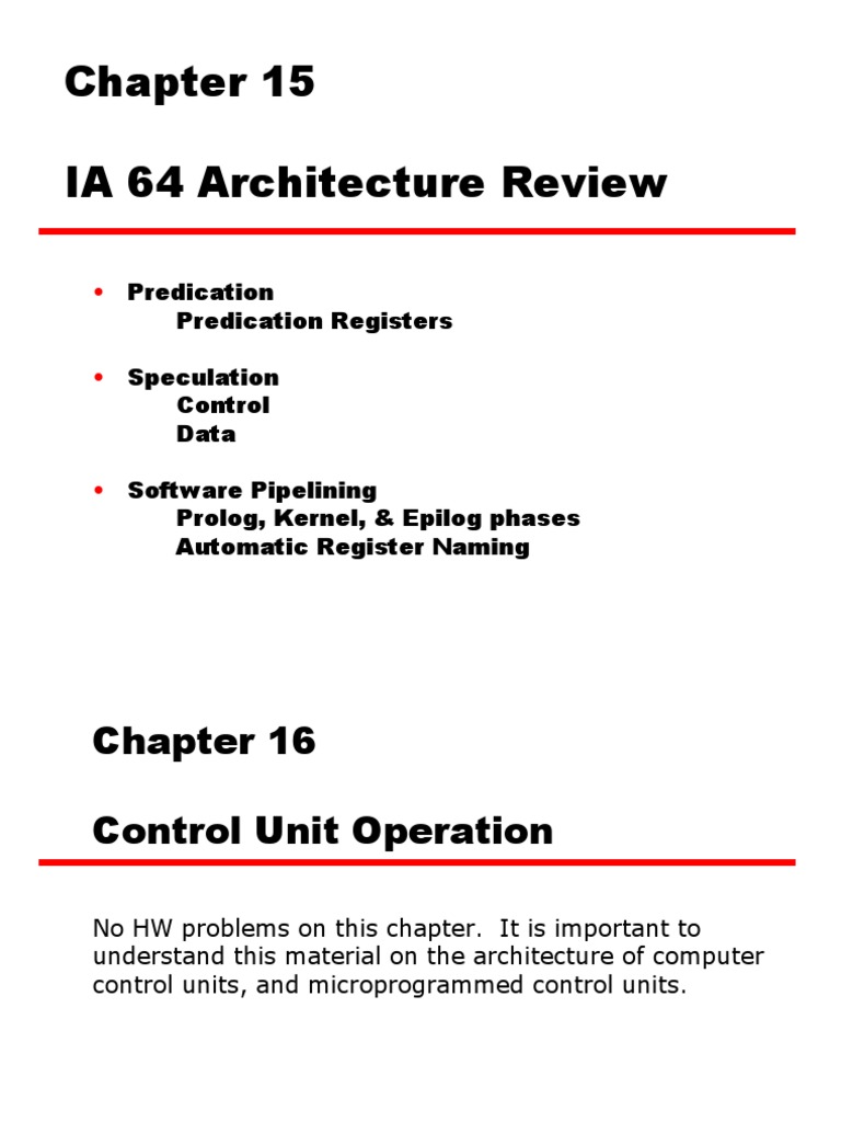 IA 64 Architecture Review | PDF | Central Processing Unit | Computer ...