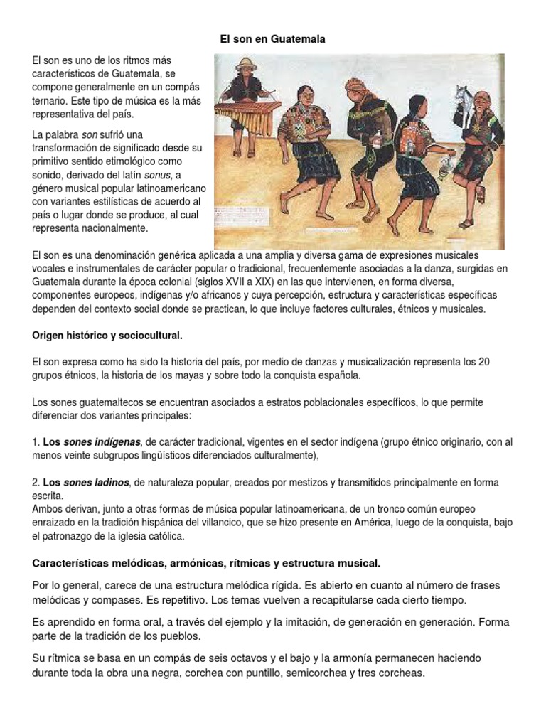 El Son en Guatemala Y Sus Características / Otros | PDF | Guatemala ...