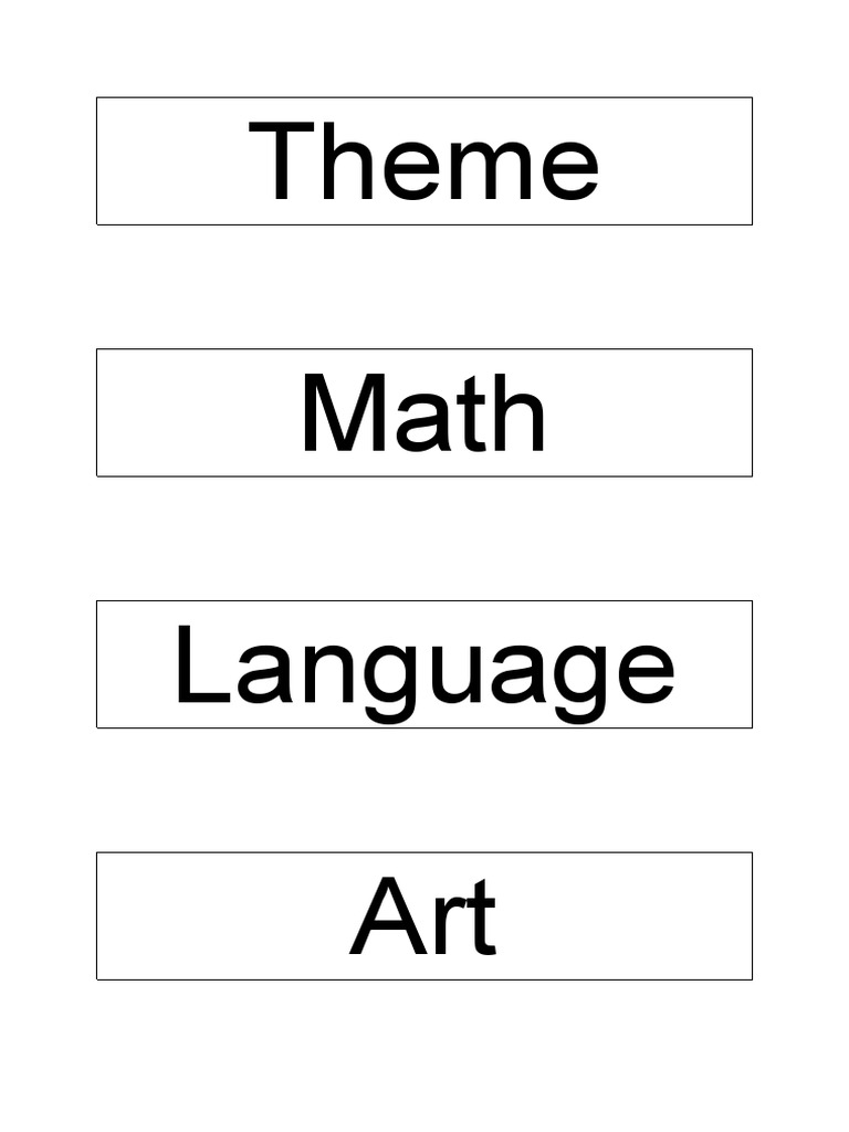 Preschool Labels | PDF | Foreign Language Studies