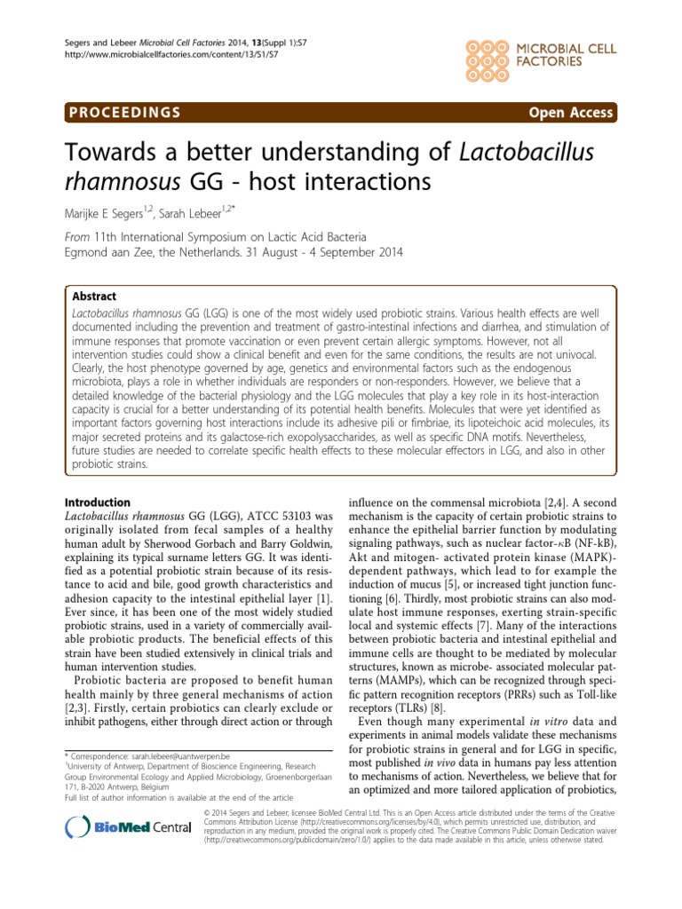 L Rhamnosus | PDF | Lactobacillus | Probiotic