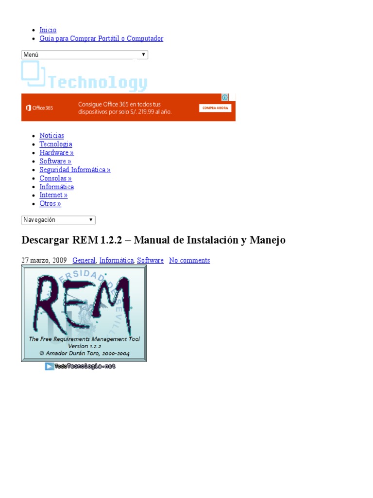 Guía de Instalación y Uso de REM | PDF | Archivo de computadora | Software