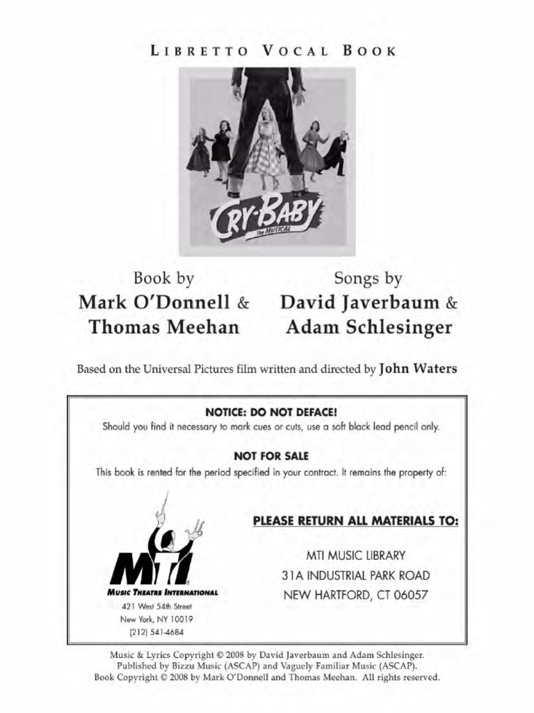 Cry-Baby The Musical Smaller PDF | PDF
