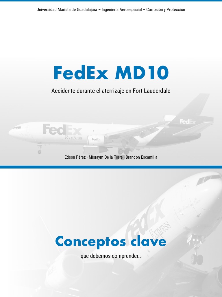 Accidente del vuelo 910 de FedEx MD10 | PDF | Aviación | Aeronave