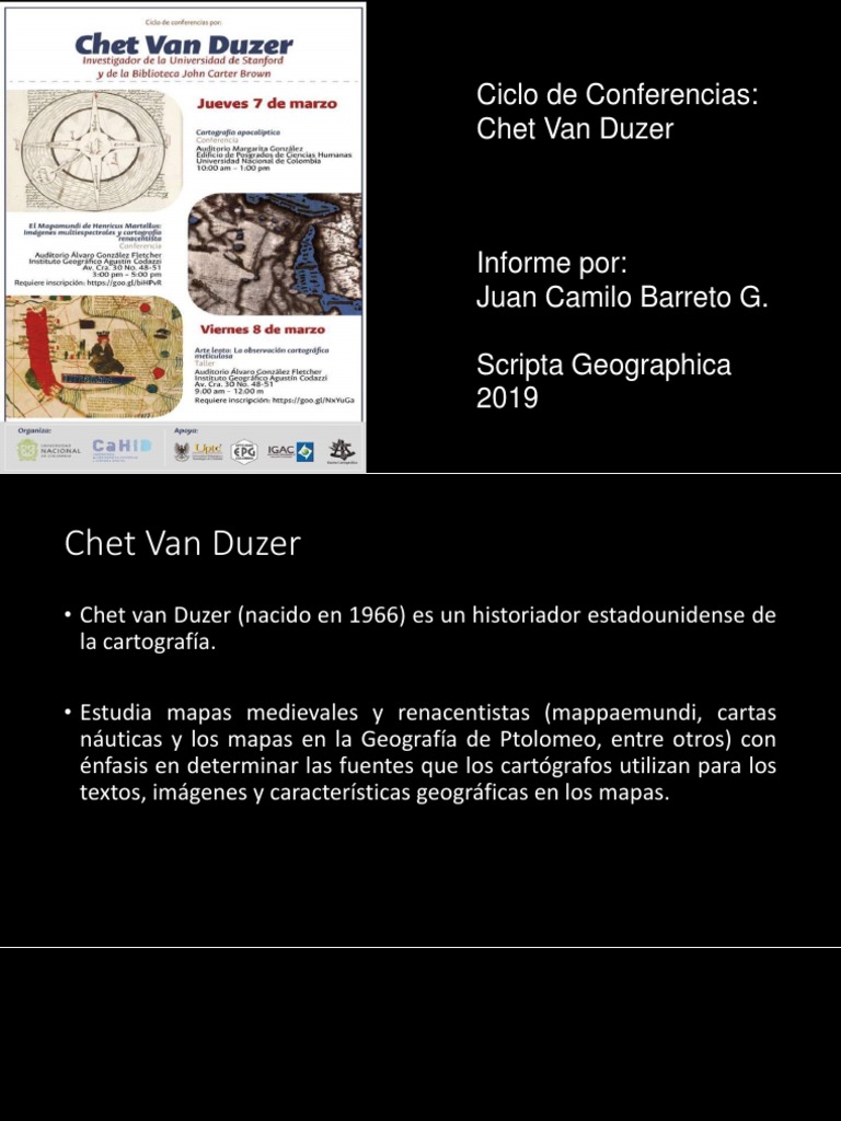 Presentación Chet Van Duzer | PDF | Mapa | Cartografía