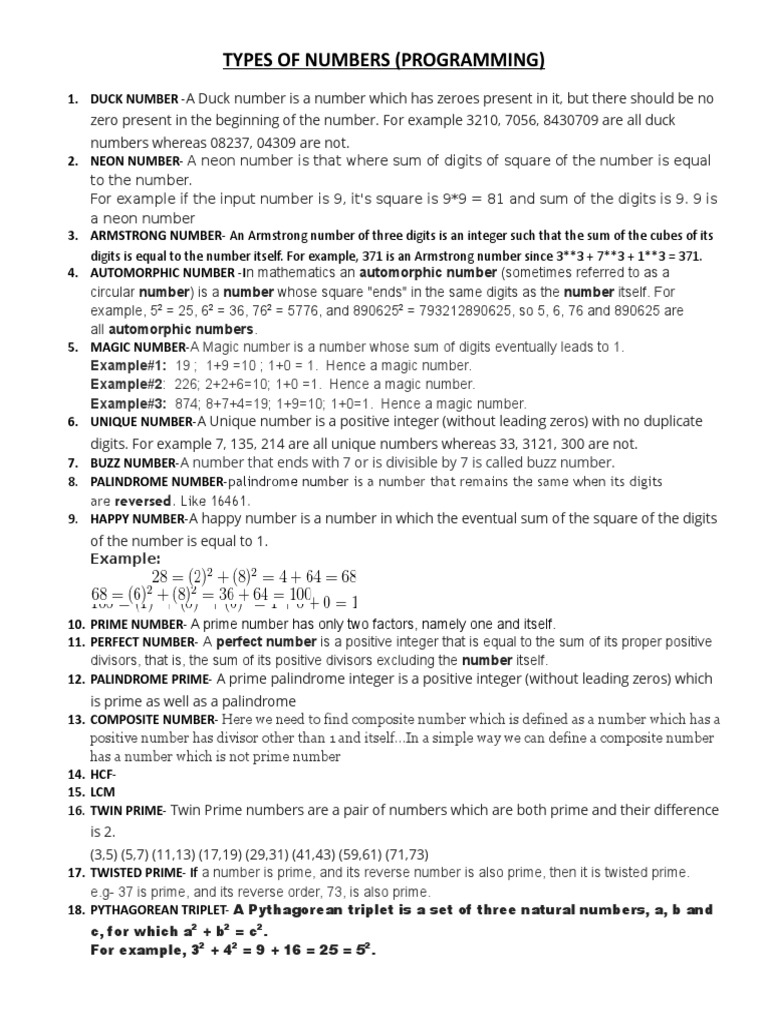 Types of Numbers | PDF | International Standard Book Number | Discrete ...