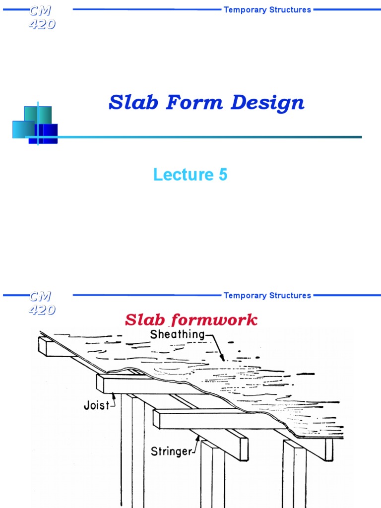 Slab Formwork Design and Analysis | PDF | Bending | Materials Science