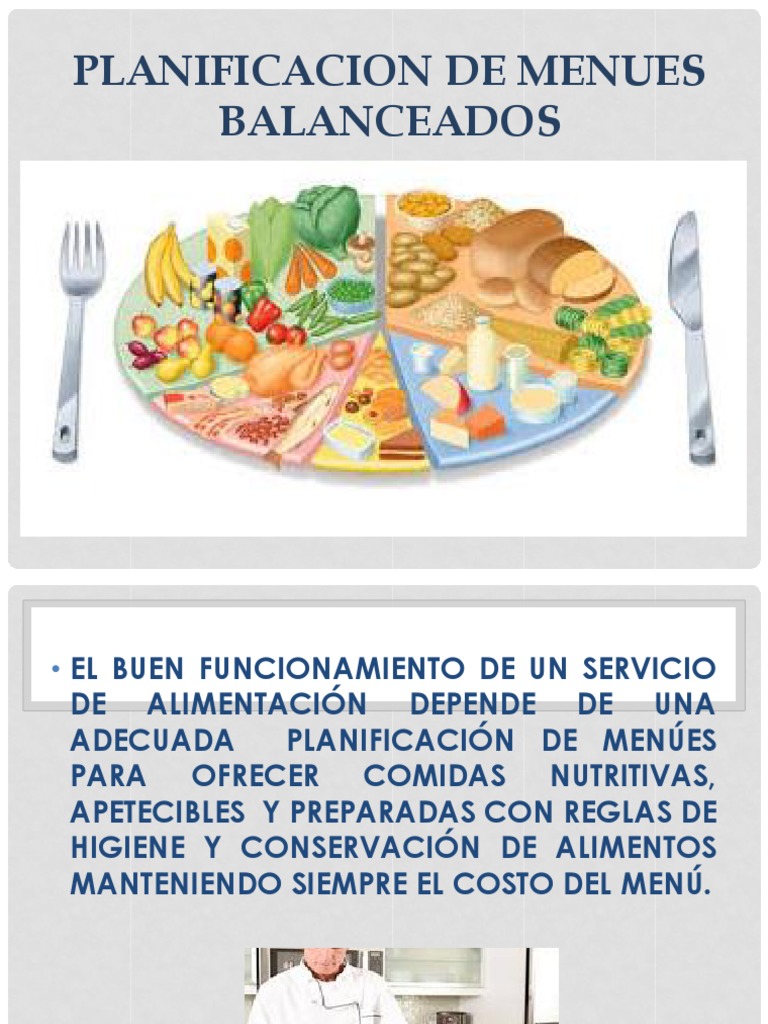 Planificacion de Menues Balanceados | Alimentos | Nutrición