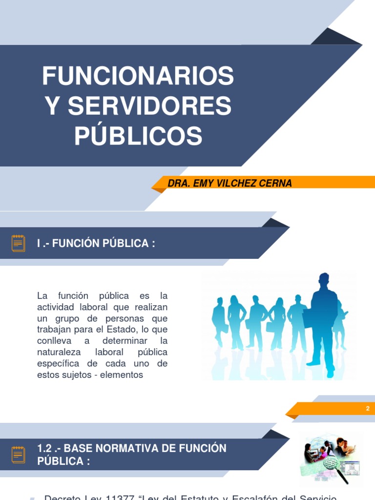 2° Funcionarios y Servidores Publicos | Servicio Civil | Estado (política)