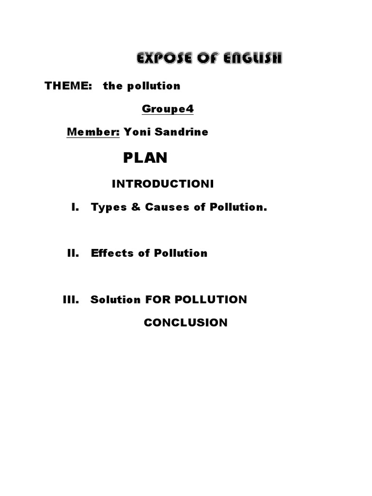 Expose of English Theme | PDF | Air Pollution | Pollution