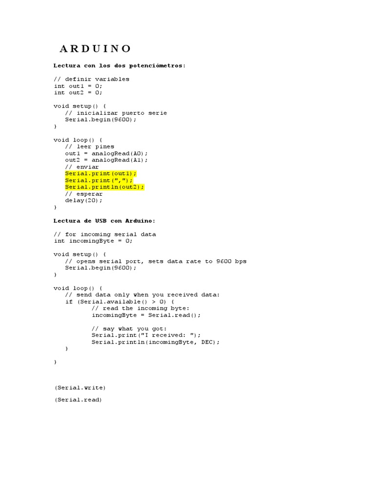 Comunicación Matlab Arduino Via U S B Pdf Ingeniería De Software Programación De