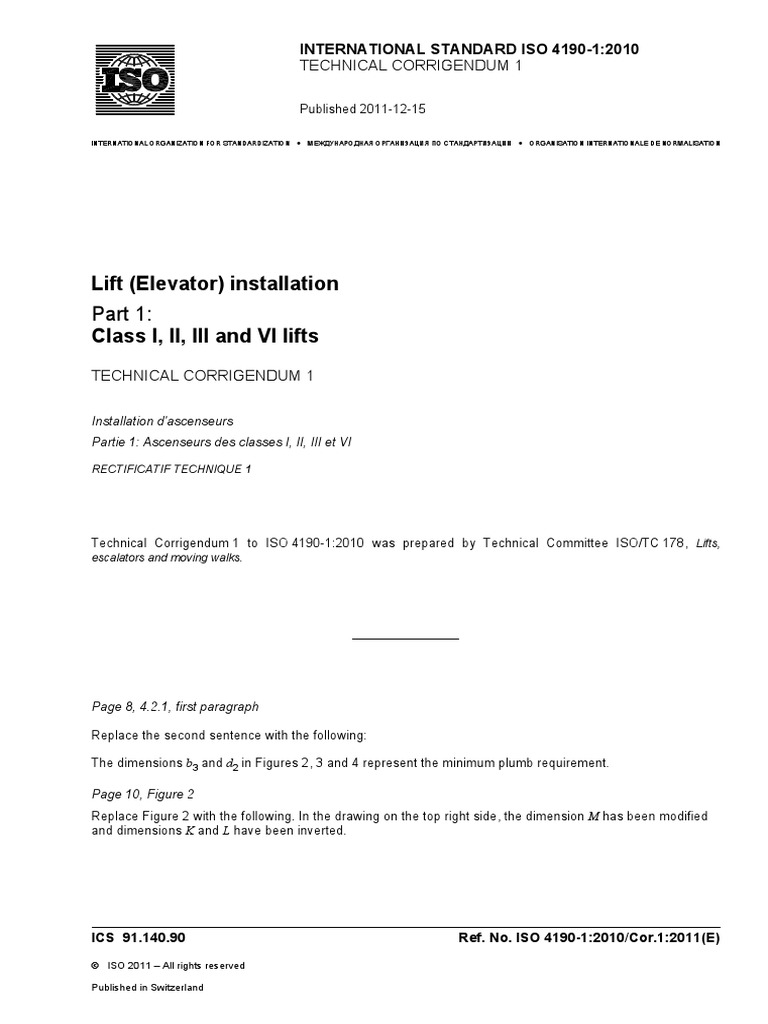 ISO 4190-1 2010 Cor 1 2011 (E) - Character PDF Document PDF | PDF ...