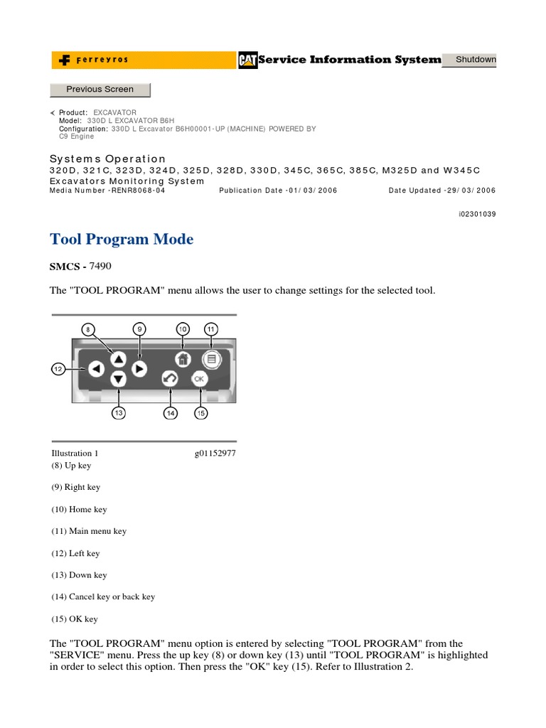 Tool Program Mode | PDF | Menu (Computing) | Valve