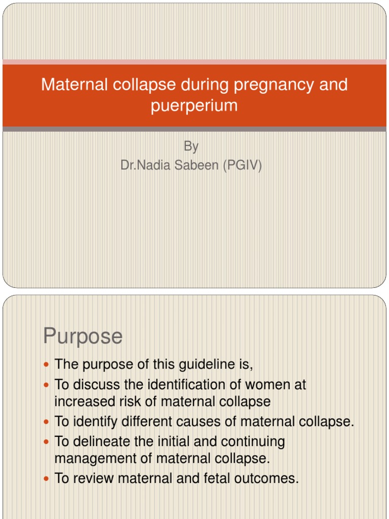 Maternal Collapse: Causes & Management Guide | PDF | Sepsis ...