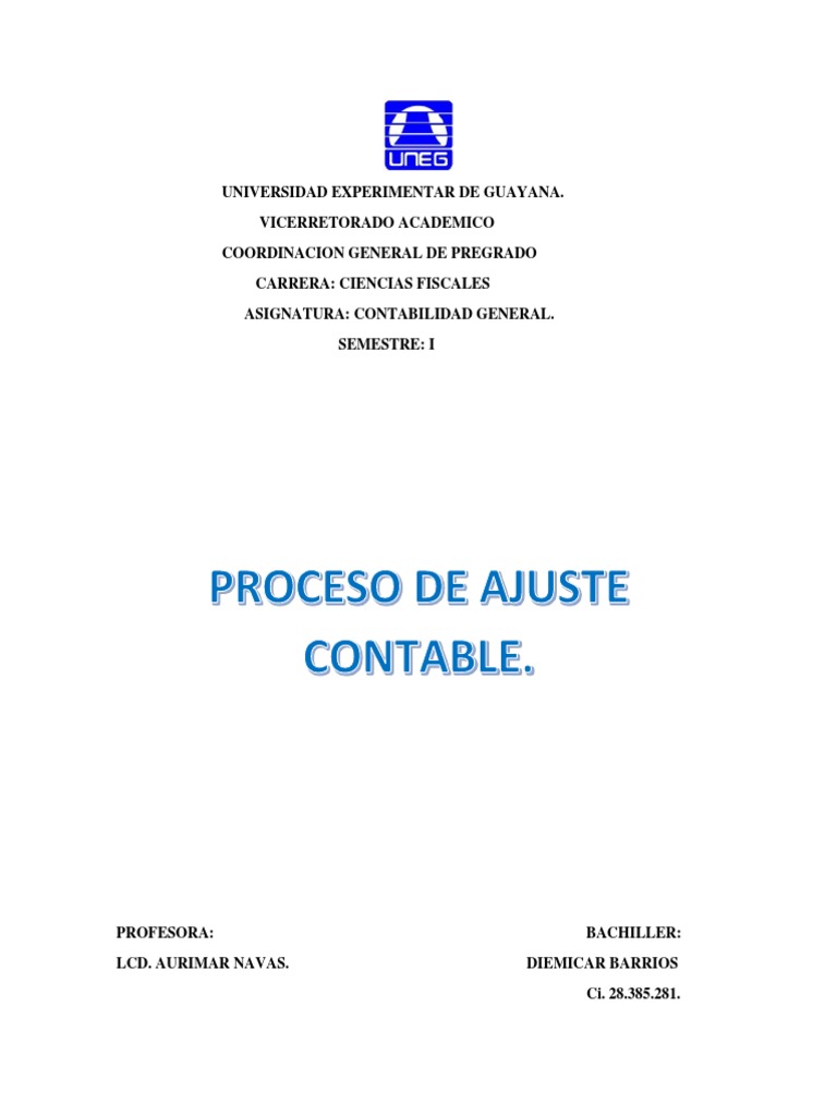 Proceso de Ajuste Contable | PDF | Amortización (Negocio) | Contabilidad