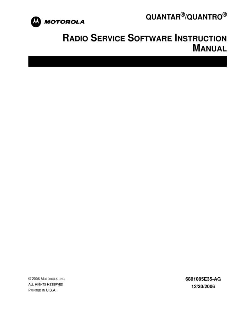 Quantar RSS Manual PDF | PDF | Copyright | Hewlett Packard