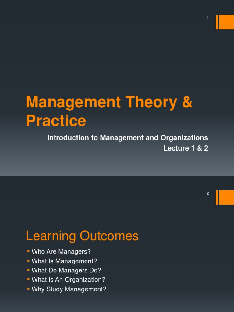 Management Theory & Practice: Introduction To Management and ...