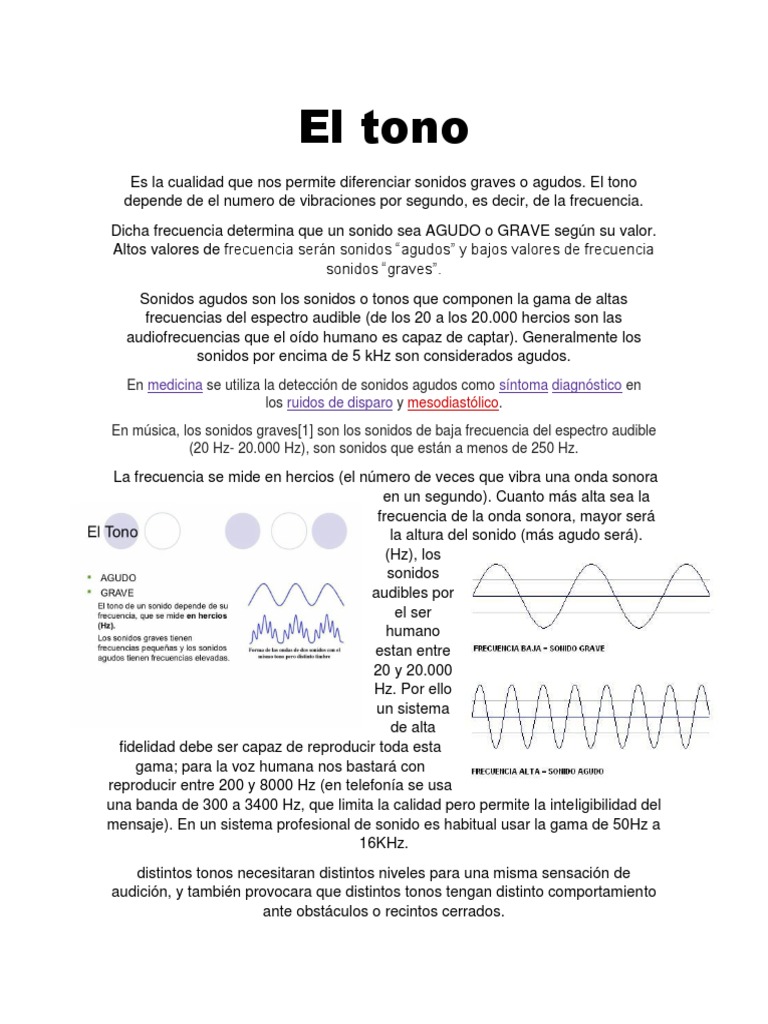 El Tono Fisica | PDF | Sonido | Frecuencia
