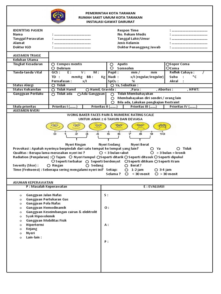 Form Anamnesa IGD | PDF