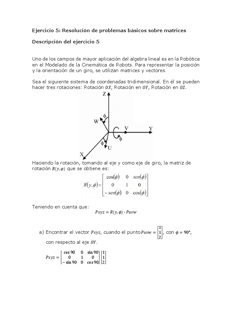 Docx | PDF | Rotación | Matriz (Matemáticas)