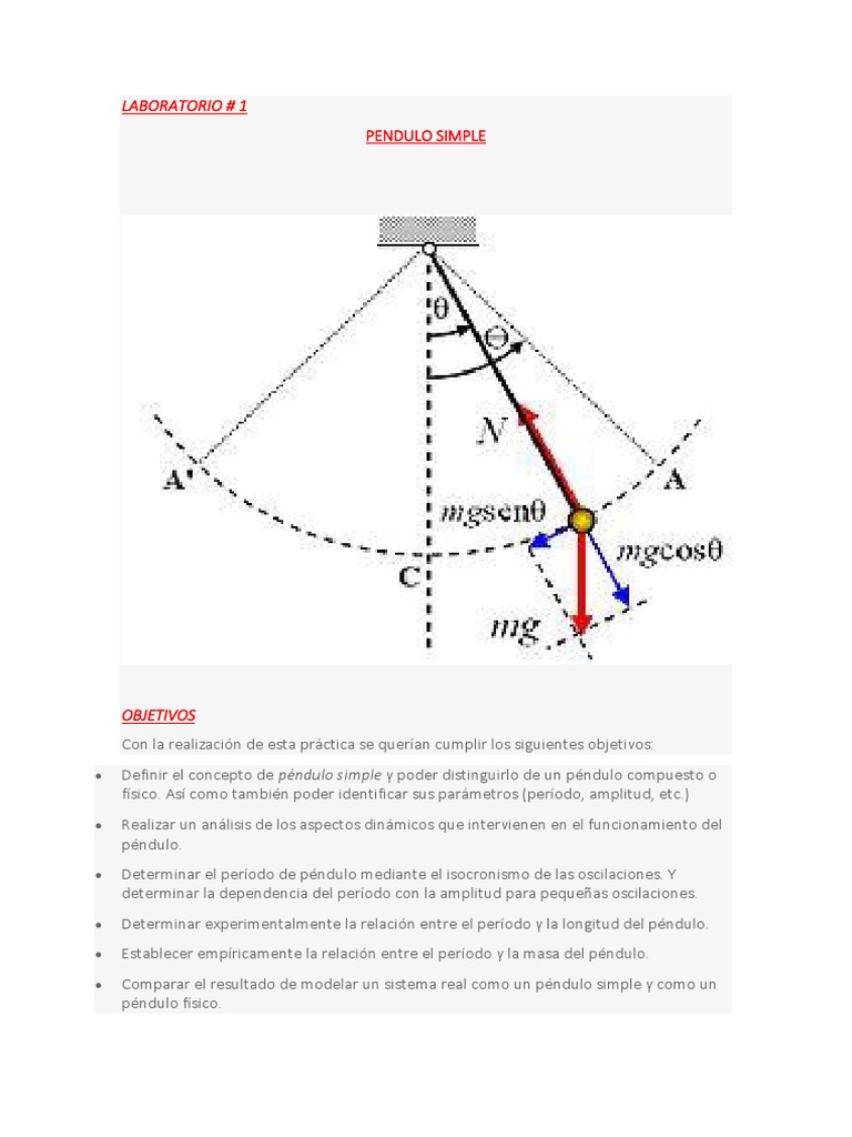 Practica de Laboratorio de Péndulo Simple | PDF | Péndulo | Olas