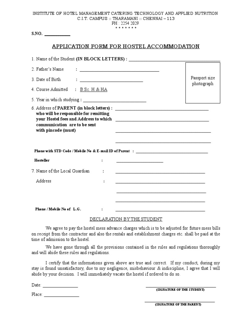 Hostel Application | PDF | Hostel | Business