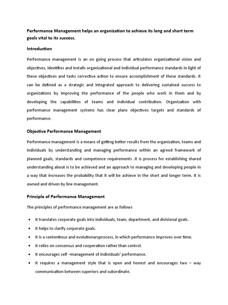 Performance Management Steps | PDF | Goal | Performance Management