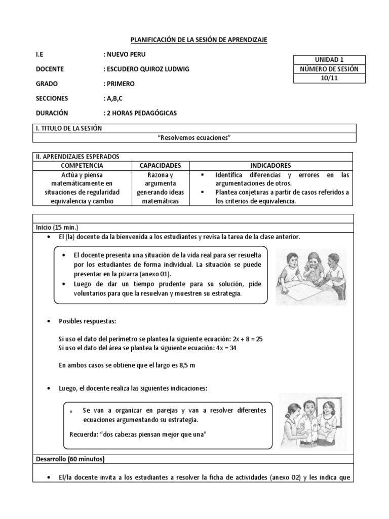 Mat1-U1-Sesion 10 | PDF | Ecuaciones | Objetos matemáticos
