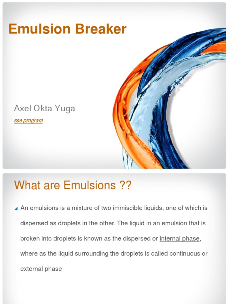 Emulsion Breaker | PDF | Emulsion | Surface Science