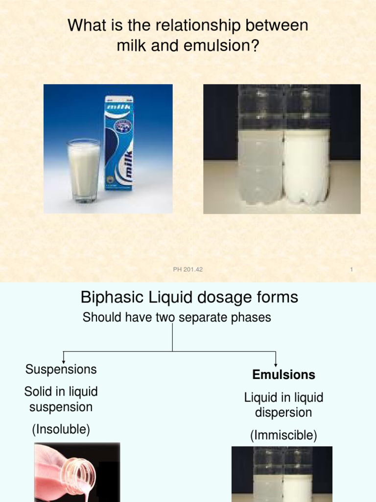 Emulsions Notes | PDF | Emulsion | Surfactant