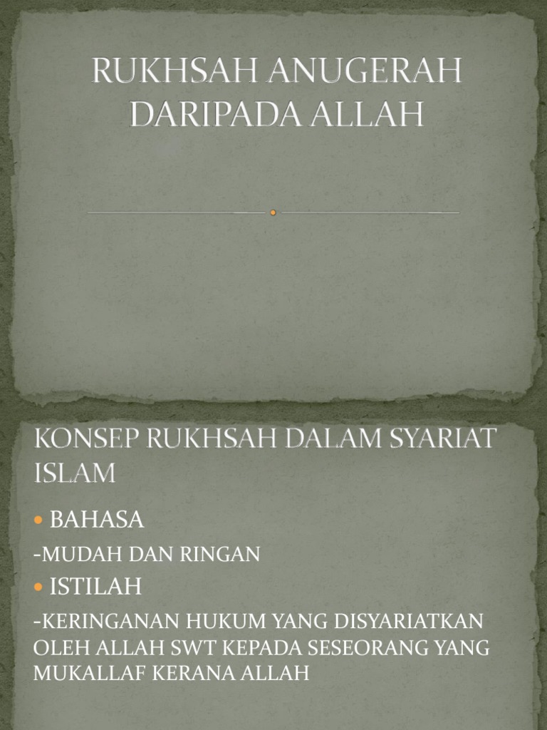 Rukhsah dalam Ibadah dan Bersuci | PDF