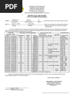 Sample Service Record DepEd | PDF