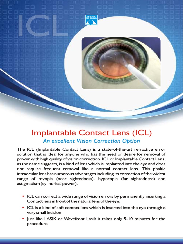 Implantable Contact Lens PDF | PDF | Ophthalmology | Sensory Organs