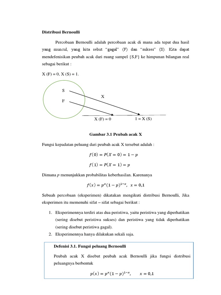 Distribusi Bernoulli | PDF