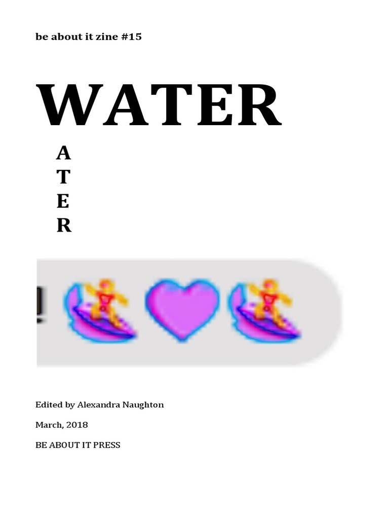 Be About It Zine #15: WATER | PDF | Kayak | Nature