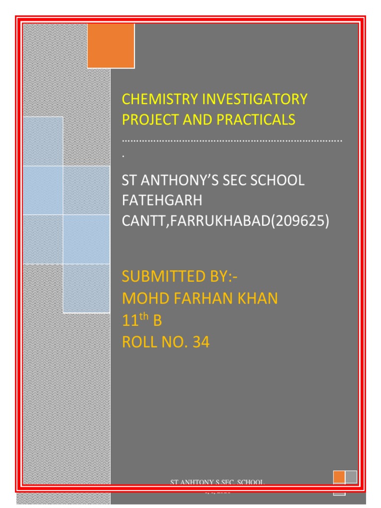 Chemistry Investigatory Project | PDF | Evaporation | Thermodynamics