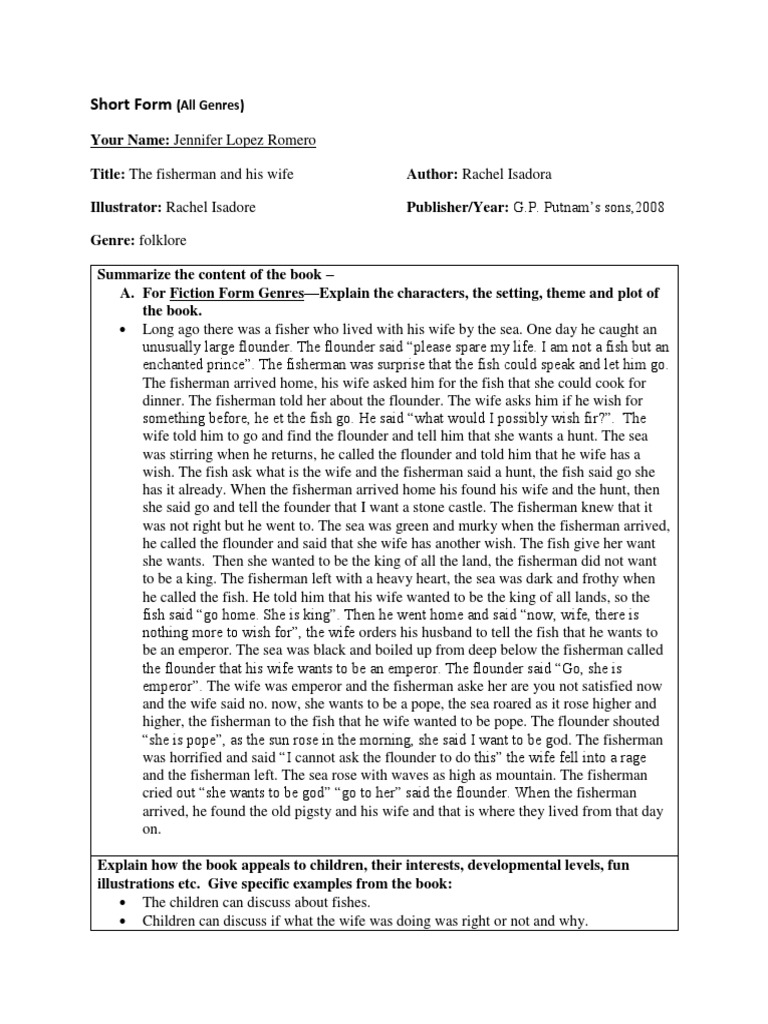Folklore Short Form | PDF