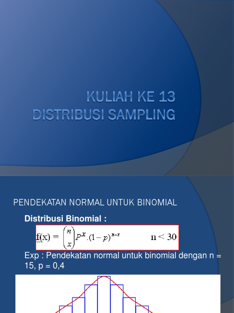 Pendekatan Normal dalam Distribusi Binomial | PDF