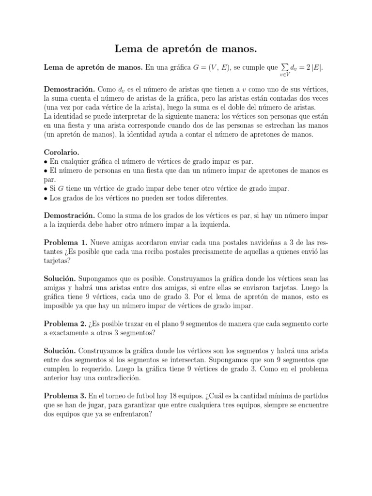 Lema Del Apretón de Manos | PDF | Triángulo | Geometría