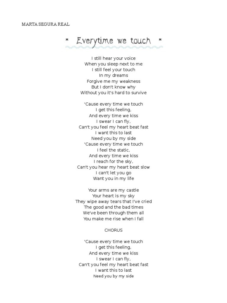 Everytime We Touch Pdf