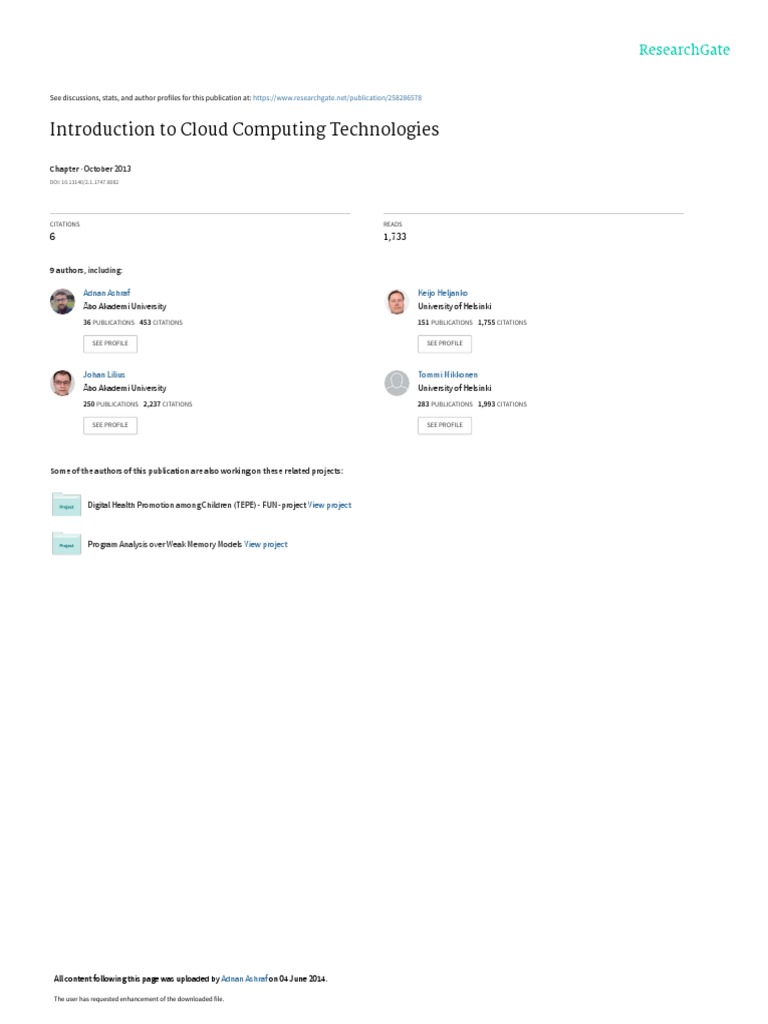 Cloud Book Chapter1 | Download Free PDF | Cloud Computing | Map Reduce