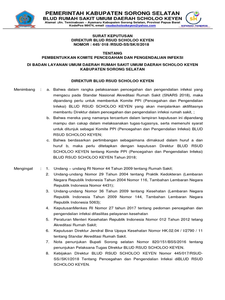 Contoh SK Komite PPI | PDF