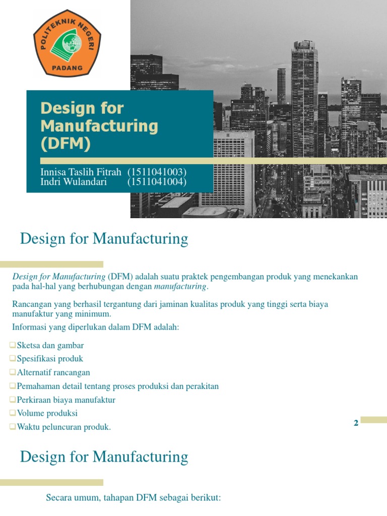 Design For Manufacturing | PDF