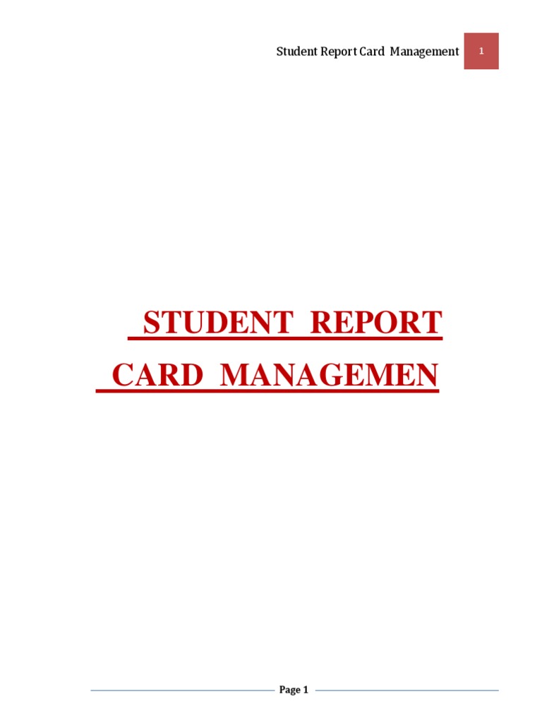 Student Report Card Managemen Acknowledg | PDF | Cognition | Communication