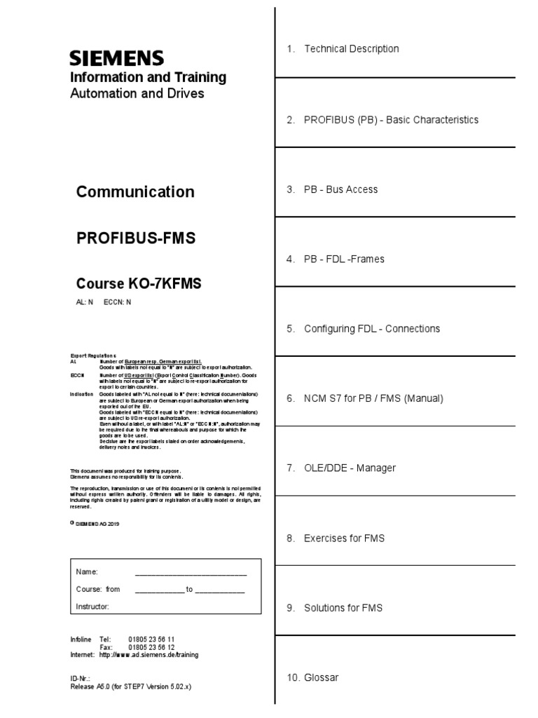 Communication Profibus-Fms: Automation and Drives | PDF | Business