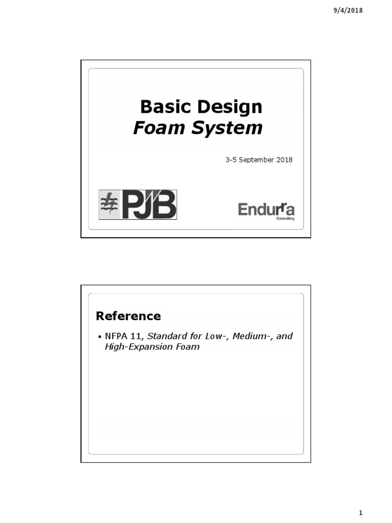 Basic Design Foam System | PDF | Soft Matter | Chemical Process Engineering