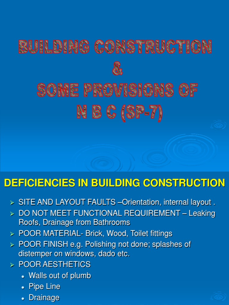 Building & NBC | PDF | Sanitary Sewer | Building Code