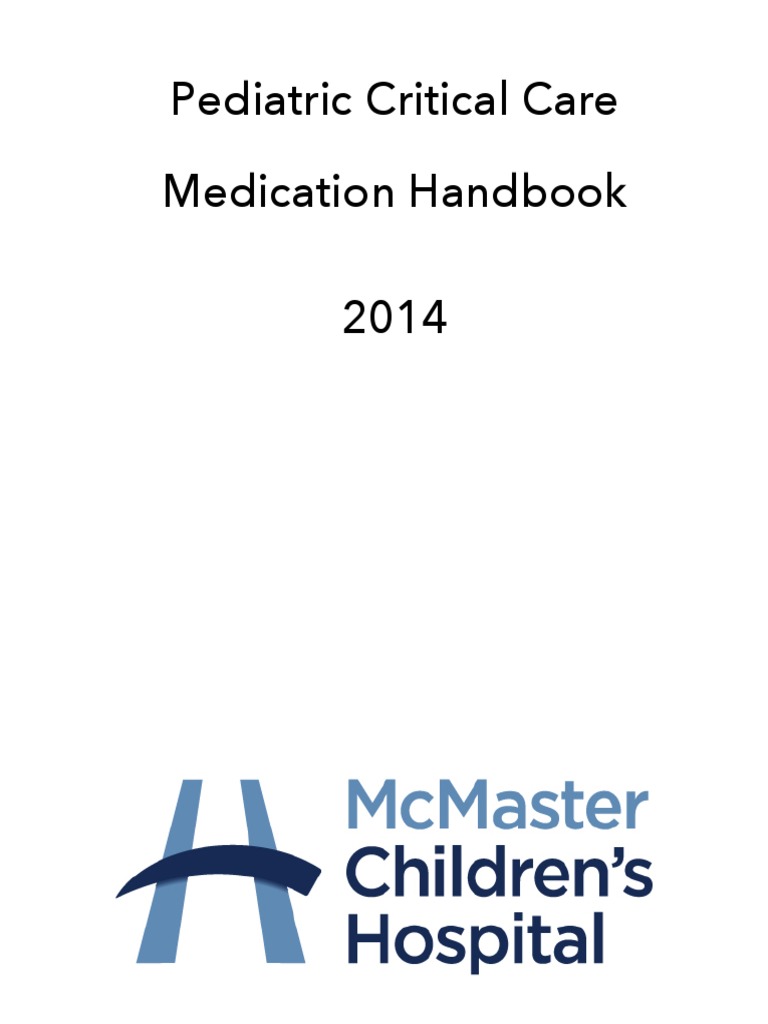 PICU Drug Handbook 2014 PDF | PDF | Candidiasis | Dose (Biochemistry)