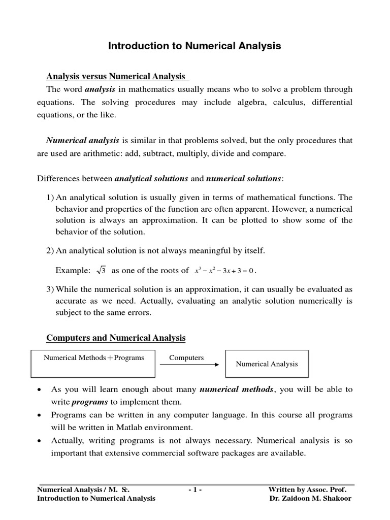 Numerical Analysis M.SC PDF | PDF | Numerical Analysis | Pi
